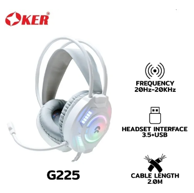 HEADSET (2.1) OKER G225 GAMING WHITE